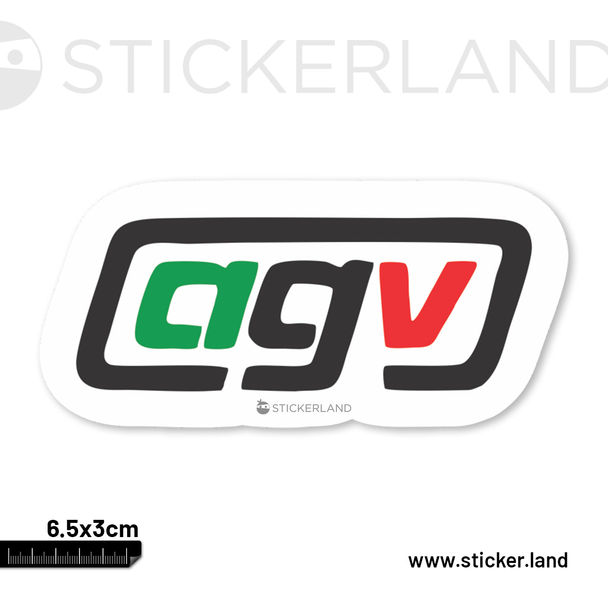 Stickerland India AGV Sticker 6.5x3 CM (Pack of 1) – STICKERLAND