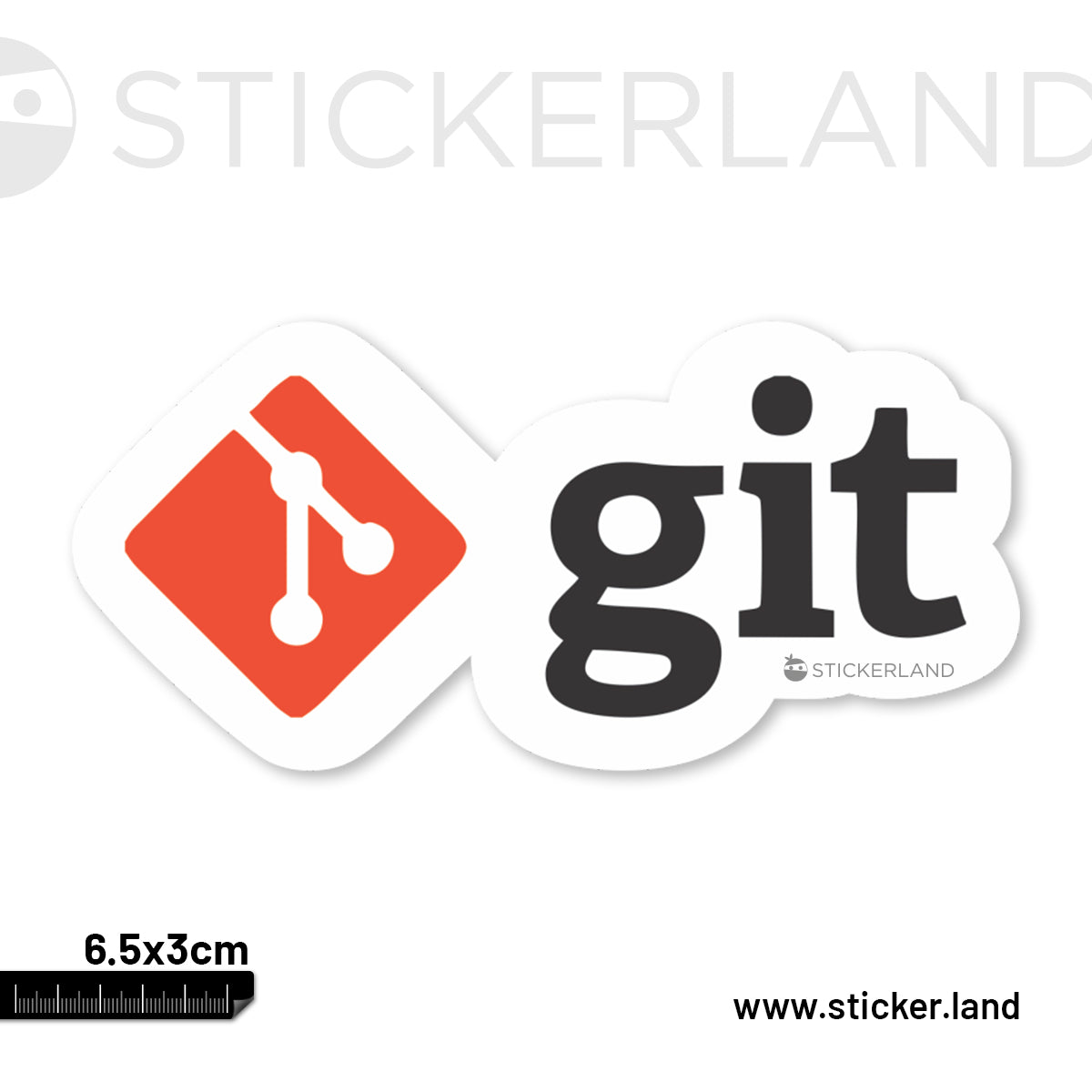 Stickerland India Git Sticker 6.5x3 CM (Pack of 1) – STICKERLAND