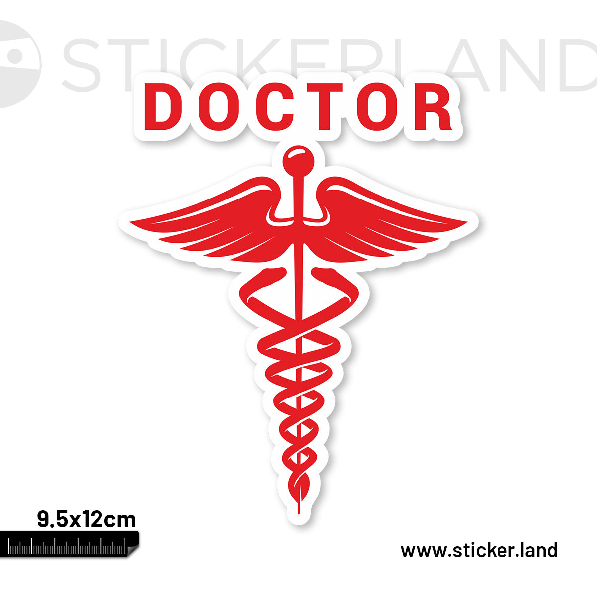 Stickerland India Doctor Car Sticker 9.5x12 CM (Pack of 2) – STICKERLAND