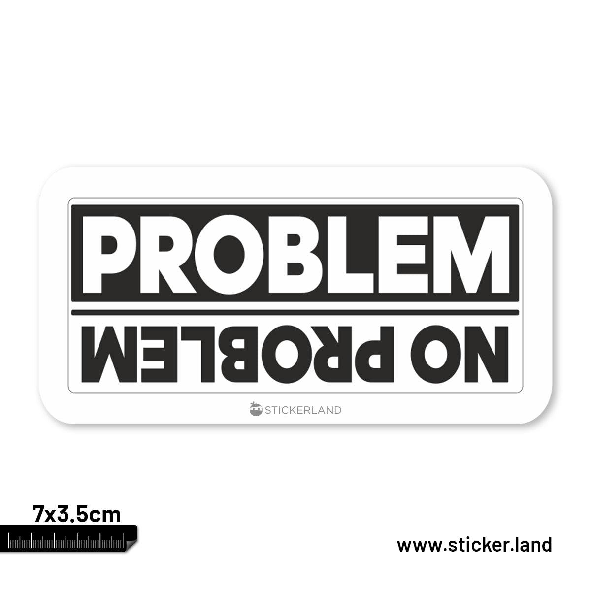 Stickerland India No Problem Sticker 7x3.5 CM (Pack of 1) – STICKERLAND